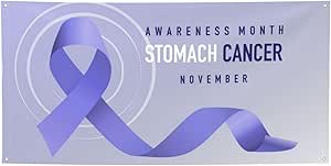 Amazon.com: Stomach Cancer Awareness Periwinkle Ribbon Banner Backdrop ...