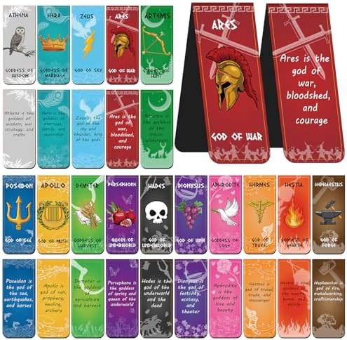 Amazon.com: Greek Mythology Magnetic Bookmarks, 30pcs Olympian Gods ...