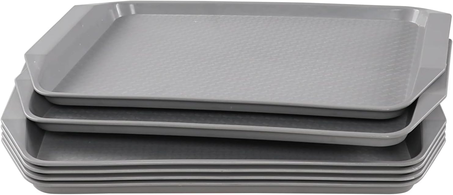 Annkky Restauran Serving Trays, Plastic Food Service Tray Set of 6 ...