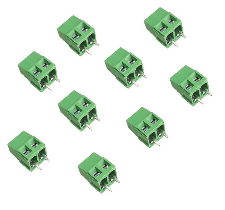 KITS4CREATORS 2 Pin 5mm Terminal Block Wire Connector Pcb Mount Pack Of ...