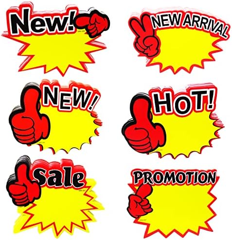 Amazon.com : Honbay 150PCS Starburst Sale Paper Signs Sign Cards Burst ...