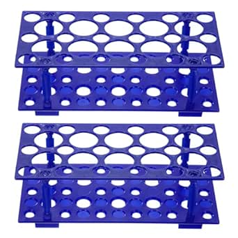 PATIKIL 25 Wells Tube Rack, 2 Pcs Vial Rack Double Layer Multifunction ...