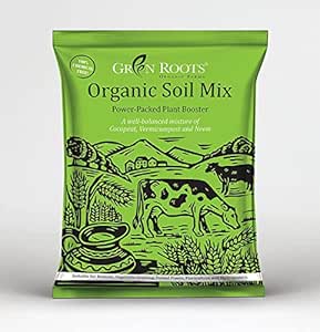 Green Roots Organic Potting Soil Mix with Cocopeat, Vermicompost, Neem ...