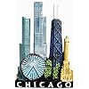 Amazon.com: Chicago USA 3D Landmark Fridge Magnet Souvenir Gift,Resin ...