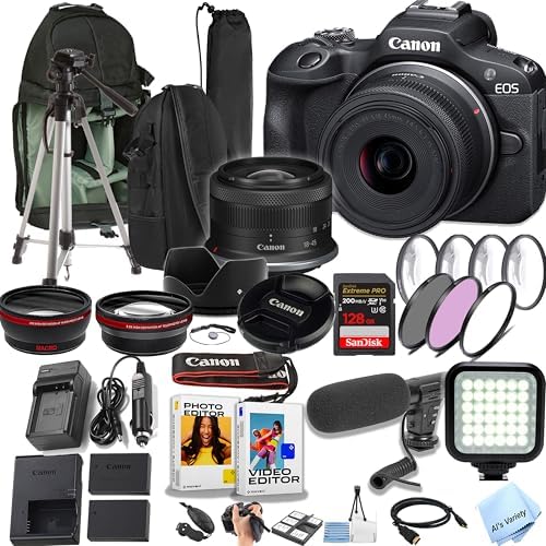Amazon.com : Canon EOS R100 24.2MP APS-C CMOS Sensor Mirrorless Camera ...