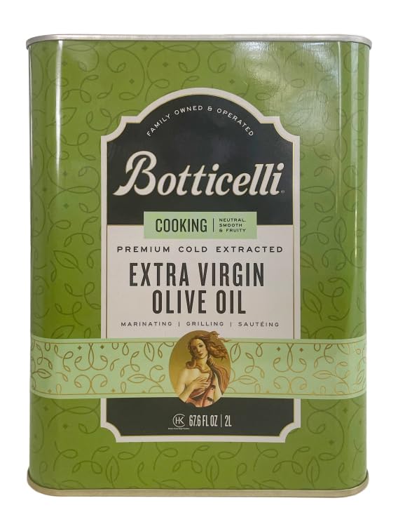 Amazon.com : Botticelli Cooking Extra Virgin Oil Olive Tin | 67.6oz | 2 ...
