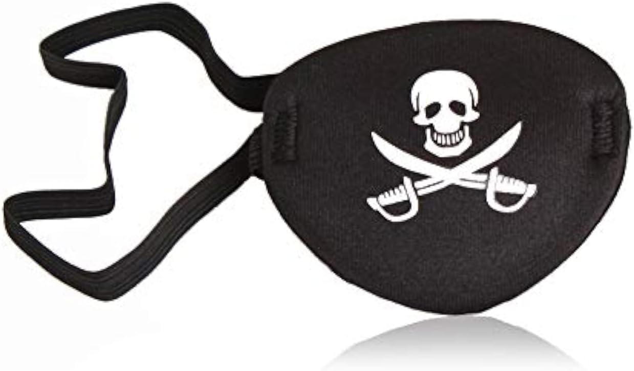 Amazon.com: Pirate Eye Patch Skull Crossbone Eye Patch Eye Mask for ...