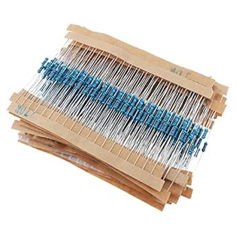 DiGiYes 600 Pcs 30 Values Resistor Kit 10 Ohm-1 Mohm 1/4W 1% Metal Film ...