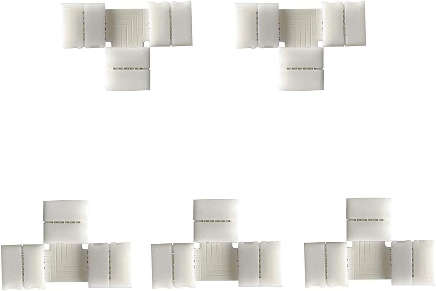 JANDRA 5Pack T Shape 6-Pin LED Connectors 12mm 0.47in Wide Unwired ...