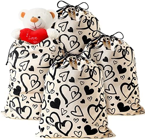 Amazon.com: Hallmark 19" Large Canvas Bag with Drawstring (Ivory with ...