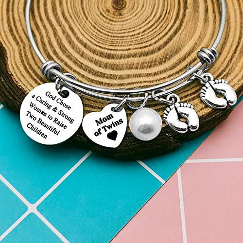 Amazon.com: Twin Mom Gift Mom Bracelets Twins Jewelry Gift New Mom Gift ...