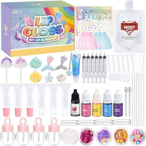 Amazon.com: JCOOS Lip Gloss Making Kit, 73PCS Diy Lip Gloss Kit Fun ...