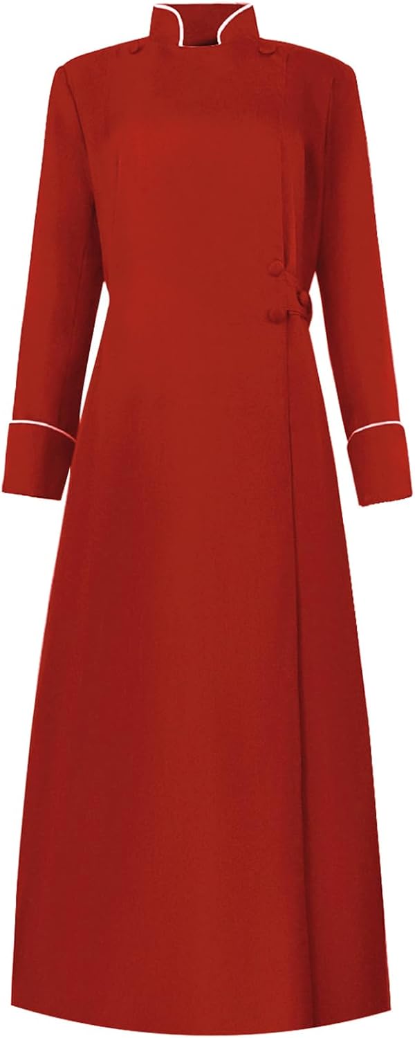 Amazon.com: Faltern Women Clergy Robe Church Cassock Minister Gown ...