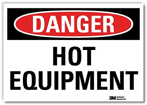 Smartsign U3-1655-RD_14X10"Danger HOT Equipment" Reflective Self ...
