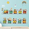 Amazon.com: Alphabet Train Color Learning Educational Wall Decals Peel ...