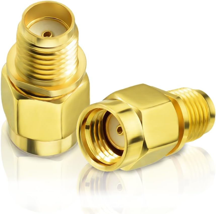 Bingfu RP-SMA Male to SMA Female Antenna Connector Adapter (2-Pack) for ...