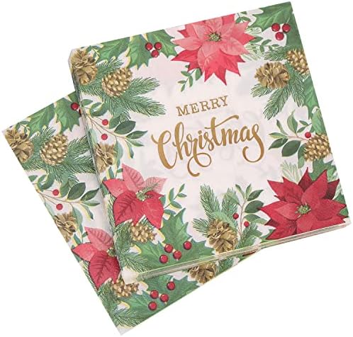 Amazon.com | 20pcs Christmas Pattern Disposable Paper Napkins Christmas ...