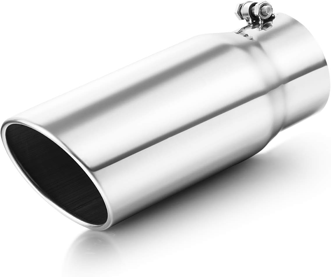 Amazon.com: A-KARCK Exhaust Tip 4" Inlet, Polished Bolt On 4" Inlet 5 ...