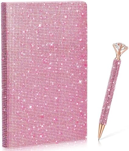 Amazon.com : Resholder Rhinestone Notebook Pen Sets Bling Pocket ...