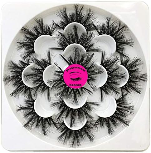 Amazon.com: Losha 25mm Lashes Big Fluffy False Eyelashes 3D Dramatic ...