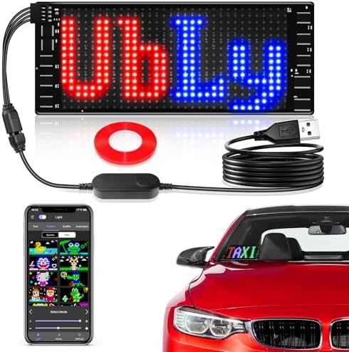 Amazon.com : Car LED Sign, 15''x4'' Programmable Scrolling LED Sign ...