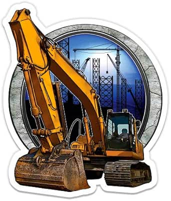 Amazon.com: GT Graphics Express Backhoe - Vinyl Sticker Waterproof ...