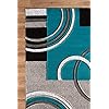 Amazon.com: GLORY RUGS Area Rug Modern 5x7 Turquoise Soft Hand Carved ...