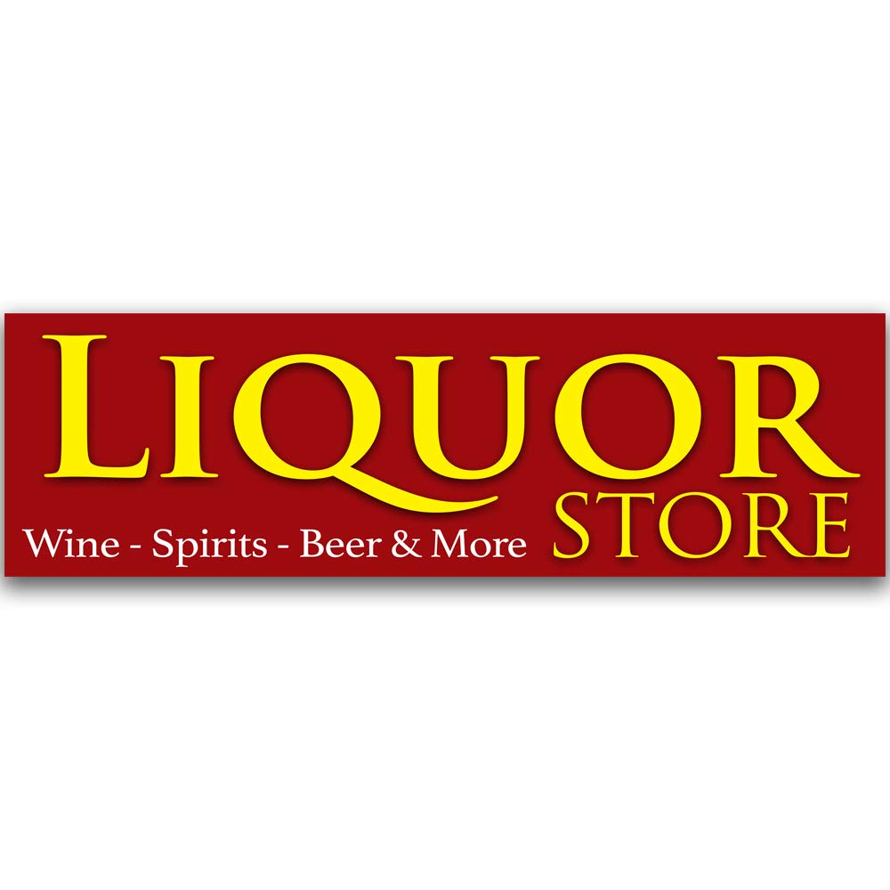 Amazon.com : Liquor Store Vinyl Banner 10 Feet Wide by 3 Feet Tall ...