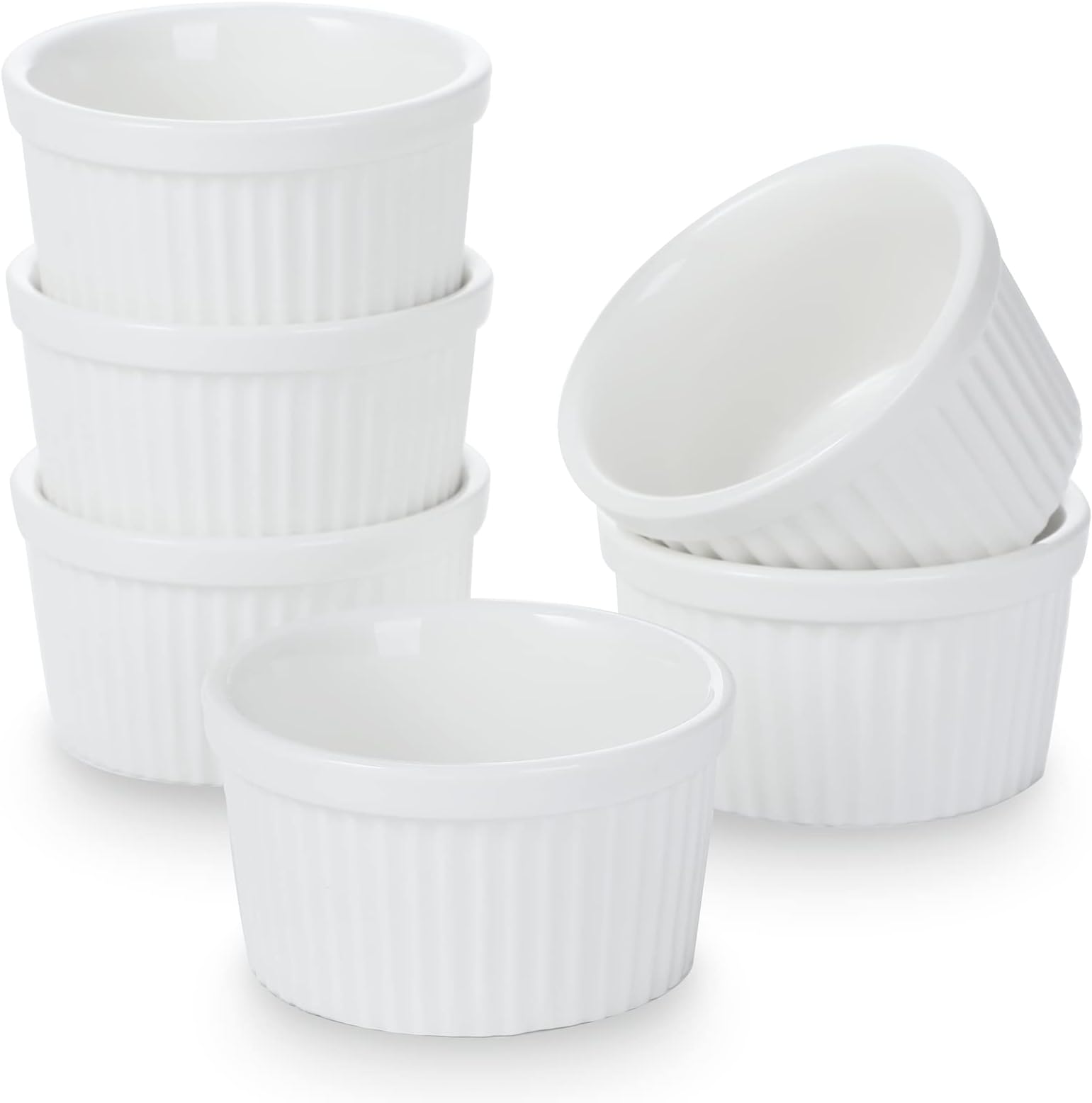 Amazon.com: Furmaware Set of 6 Ceramic Ramekins - Non-Toxic Classic ...