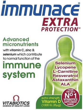 Amazon.com: Vitabiotics Immunace Extra Protection (30 Tablets) X 2 Twin ...