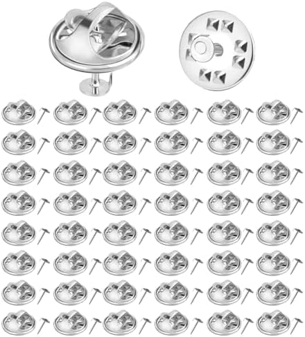 Pinzhi® 20 Pcs Silver Comfort Fit Butterfly Clutch Metal Pin Backs ...