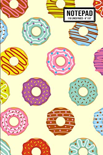 Amazon.com: Donut Notepad: Donut Small Lined Notepad / Notebook | 110 ...