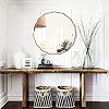 Amazon.com: MOTINI 32" Round Beveled Mirrors Wall Mounted Gold Flower ...