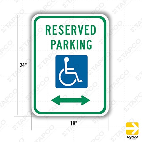 Tapco R7-8D Engineer Grade Prismatic Rectangular ADA Handicap Sign ...