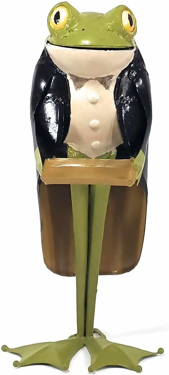 Amazon.com: LM Treasures Animal Butler Frog Small Prop Decor Resin ...