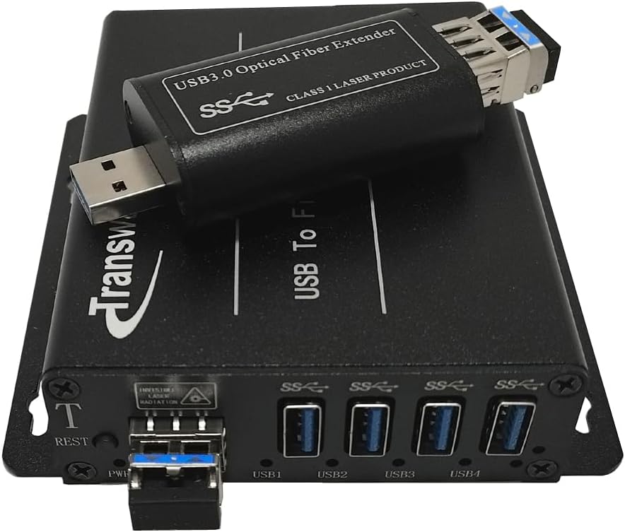 Amazon.com: Transwan USB 3.0 Hub Fiber Optic Extender to Max 250 Meters ...