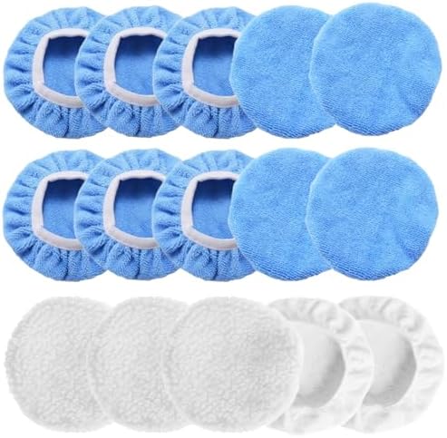 Amazon.com: 15PCS Car Polisher Pad Bonnets, 5 to 6 Inch Soft Polishing ...