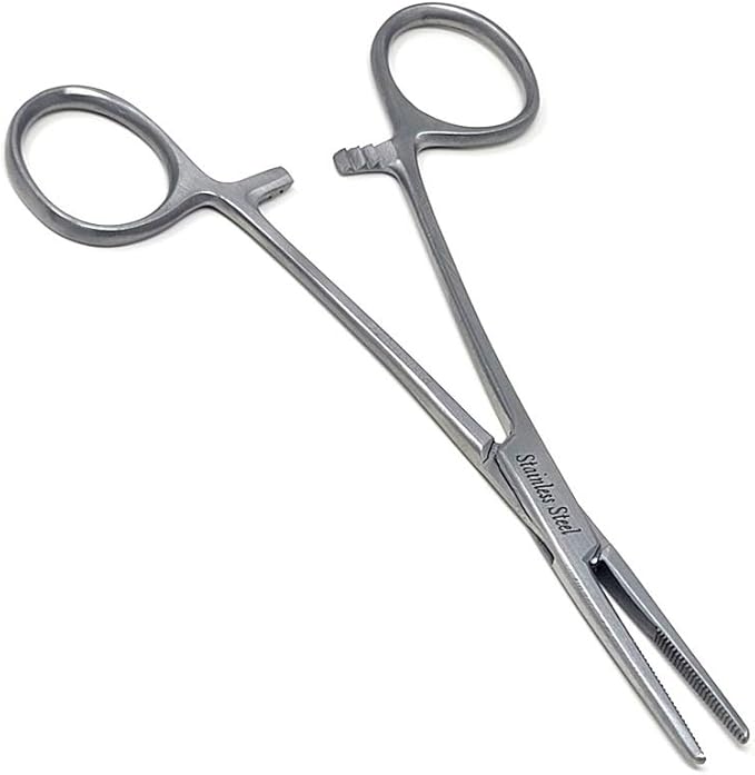 Kelly Hemostat Forceps with Half Serrated Jaws 5.5" Long Straight ...