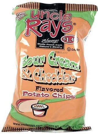 Amazon.com: Uncle Ray's Sour Cream & Cheddar Potato Chips - Case Pack ...