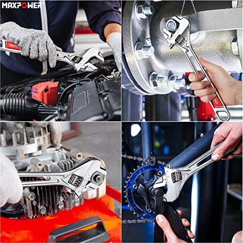 MAXPOWER Adjustable Spanner Set, Adjustable Wrench Set, 150mm/6 and ...