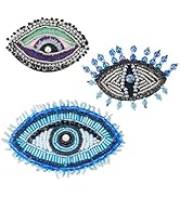Amazon.com: INFUNLY 5pcs Evil Eye Sequin Patches Heart Evil Eyes ...