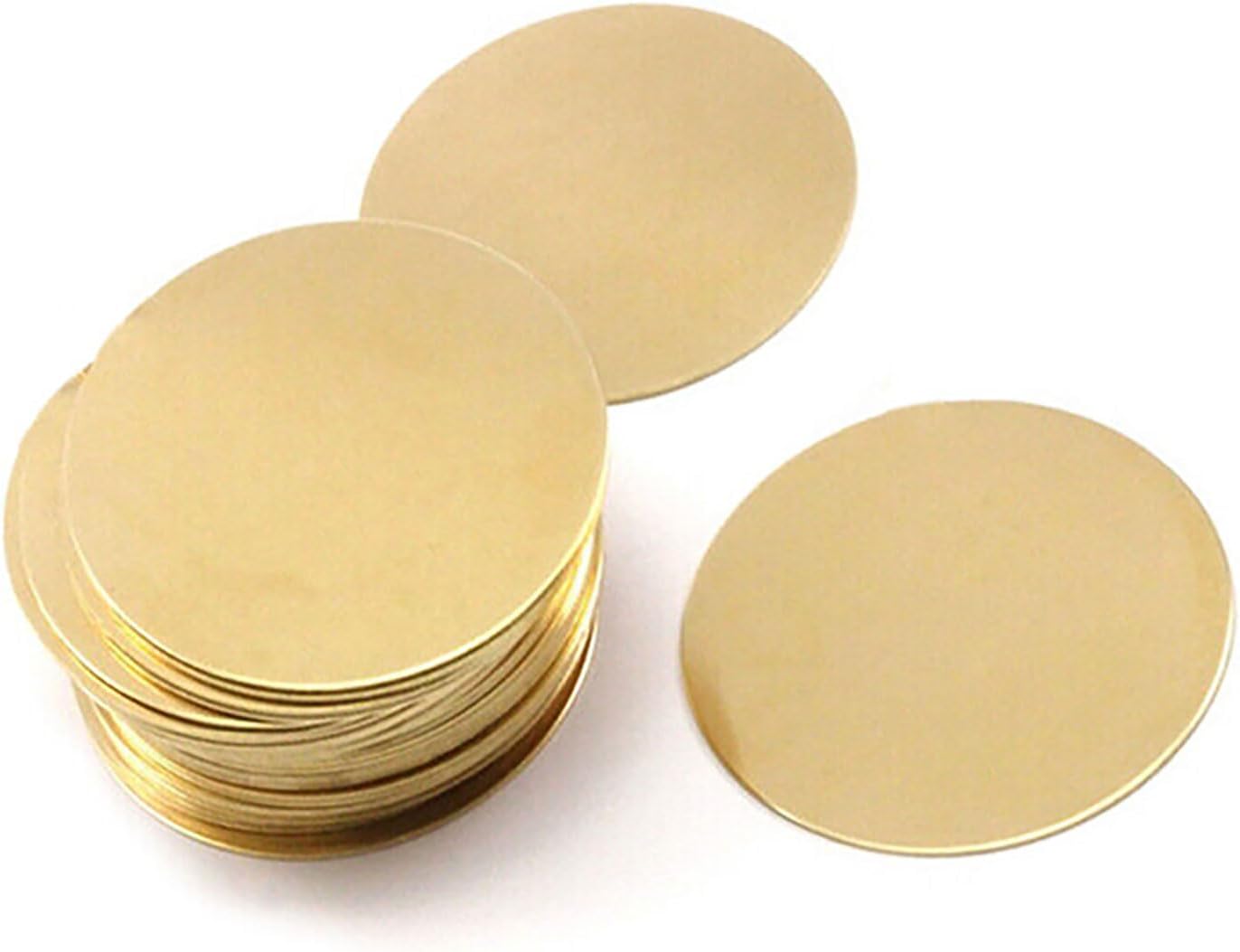 Amazon.com: RINGGLO Brass Disc Round Plate Sheet Thick 1.5Mm Dia 50 ...