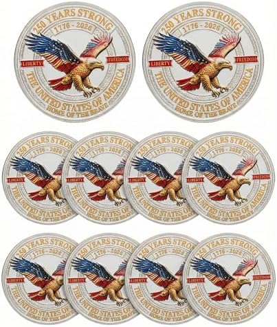 Amazon.com: AWEZO America's 250th Anniversary Challenge Coins (1776 ...