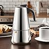 Amazon.com: Coffee Pot, Stainless Steel Moka Pot Italian Coffee Maker 9 ...