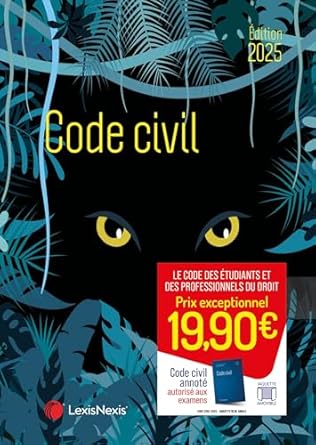 Amazon.com: Code civil 2025 - Jaquette Blue Jungle: 9782711041305 ...