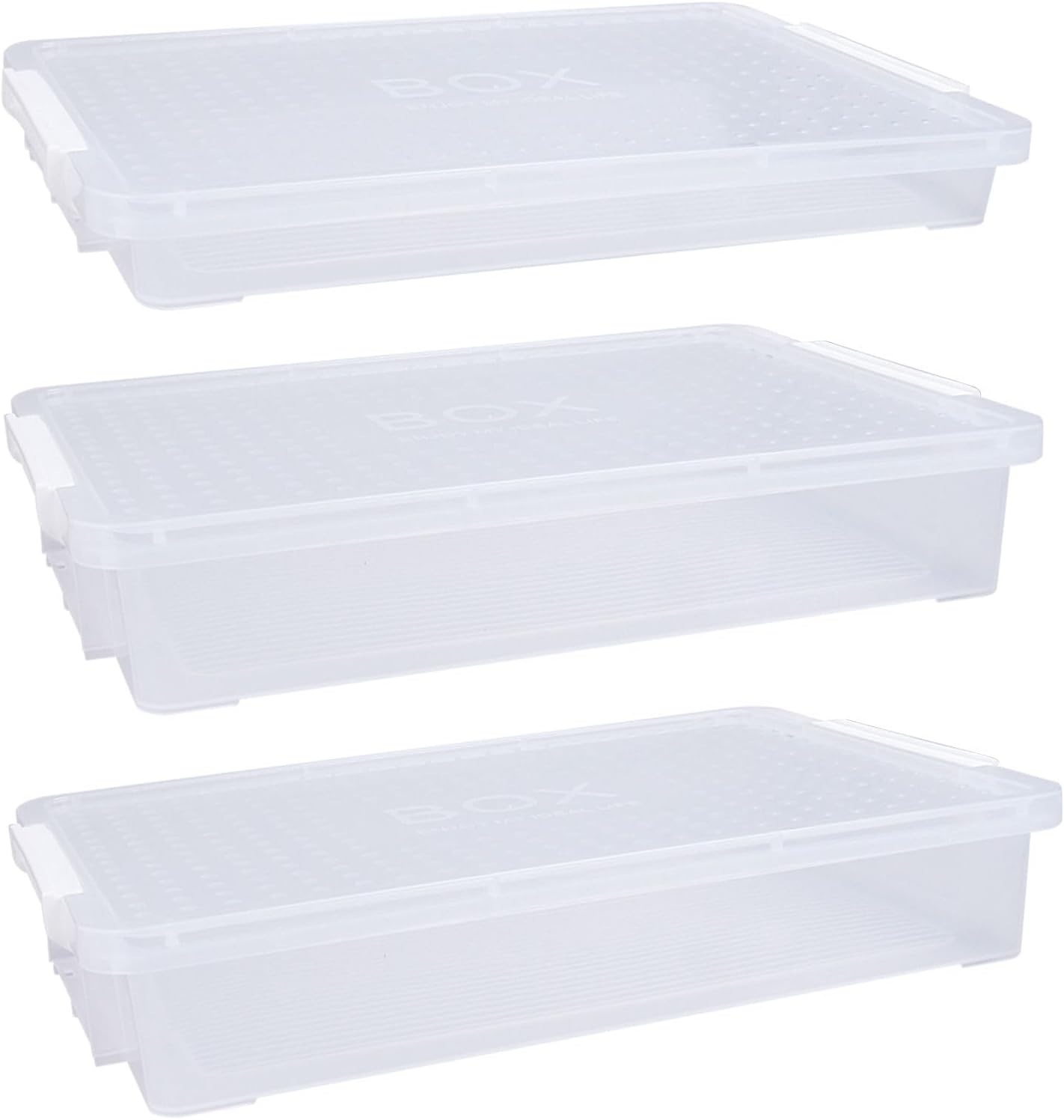 Amazon.com: LANIAKEA 3PCS Plastic Storage Containers with Lids ...