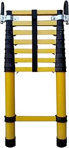 Amazon.co.jp: Telescopic Telescopic Ladder with Swivel Hook, Heavy Duty ...
