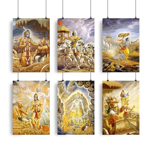 Krishna Poster | Shri Krishna Pack of Six Poster | Shree Krishna in ...