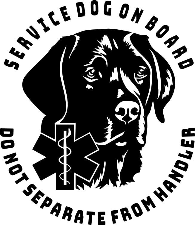 Amazon.com: Service Dog On Board Do Not Separate From Handler Labrador ...