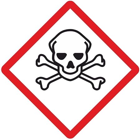 GHS Labels/Stickers – Toxic/Very toxic – 100 x 100 mm Pack of 250 ...